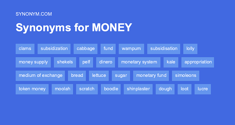Another Word For MONEY Synonyms Antonyms