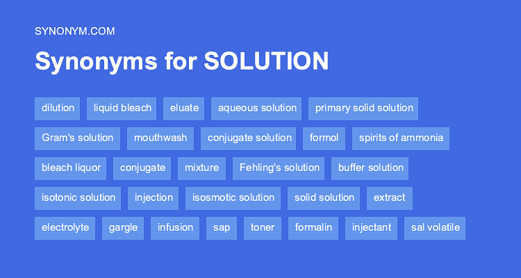 Another Word For SOLUTION Synonyms Antonyms